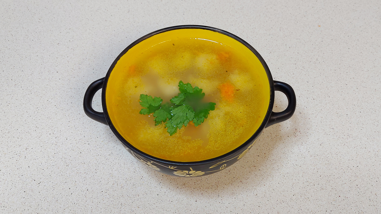 Рисовый суп с клецками. Простой рецепт вкусного обеда.