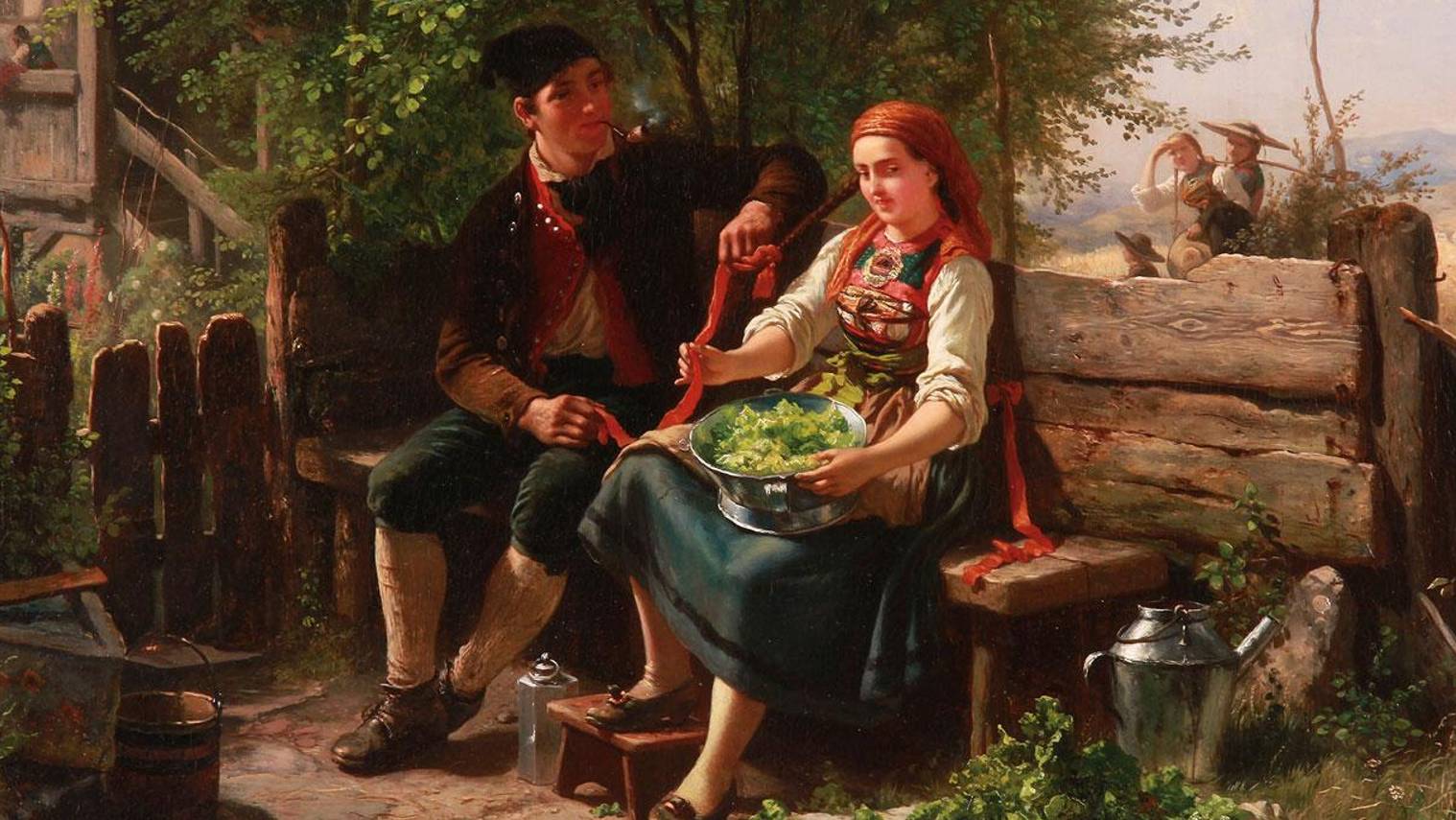 Дела сердечные. Художник Карл Вильгельм Хюбнер.