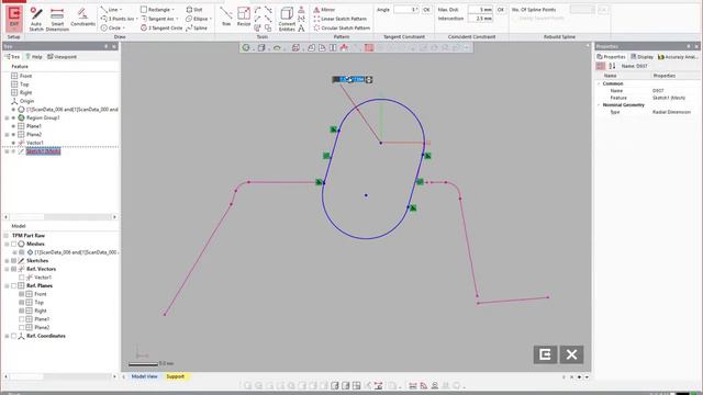 Geomagic Design X моделирование плоскостей на основе данных 3d-сканирования