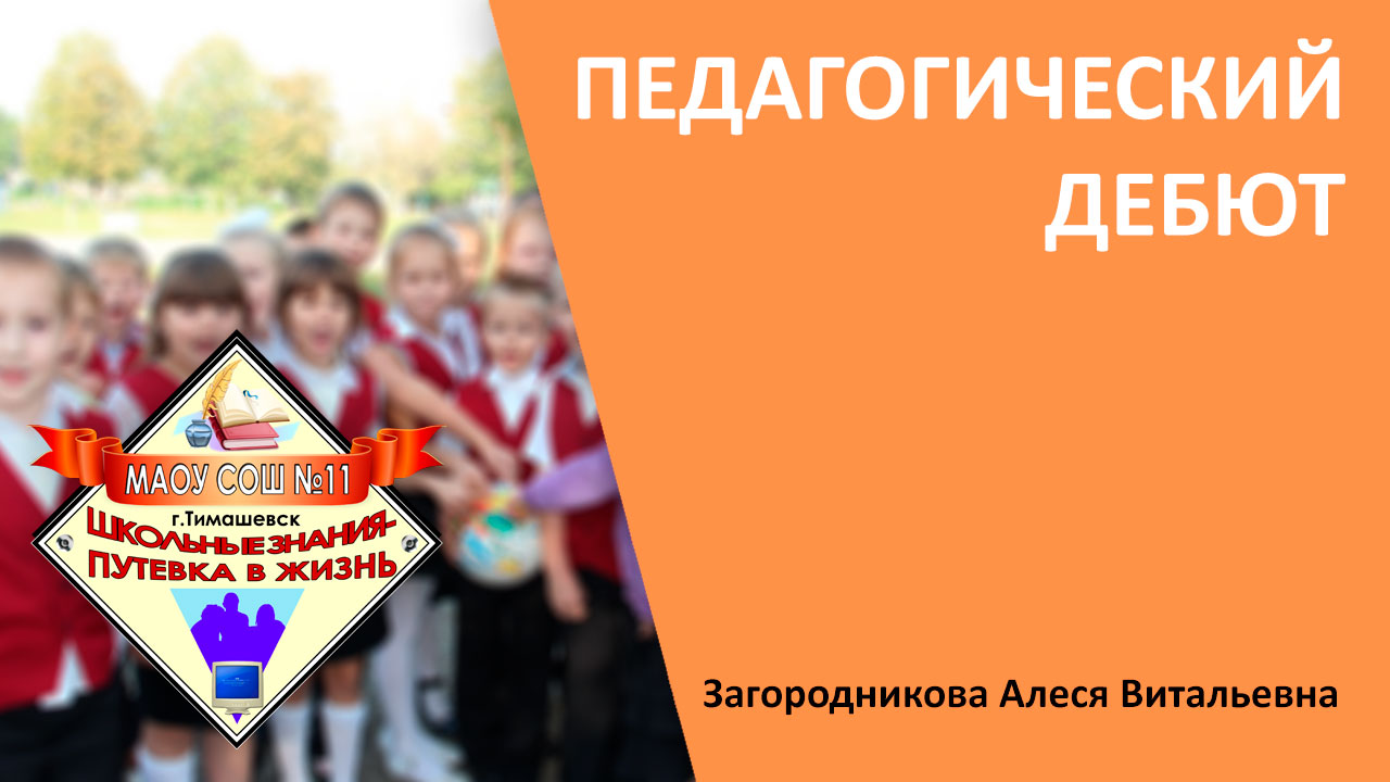 Педагогический дебют - Загородникова Алеся Витальевна