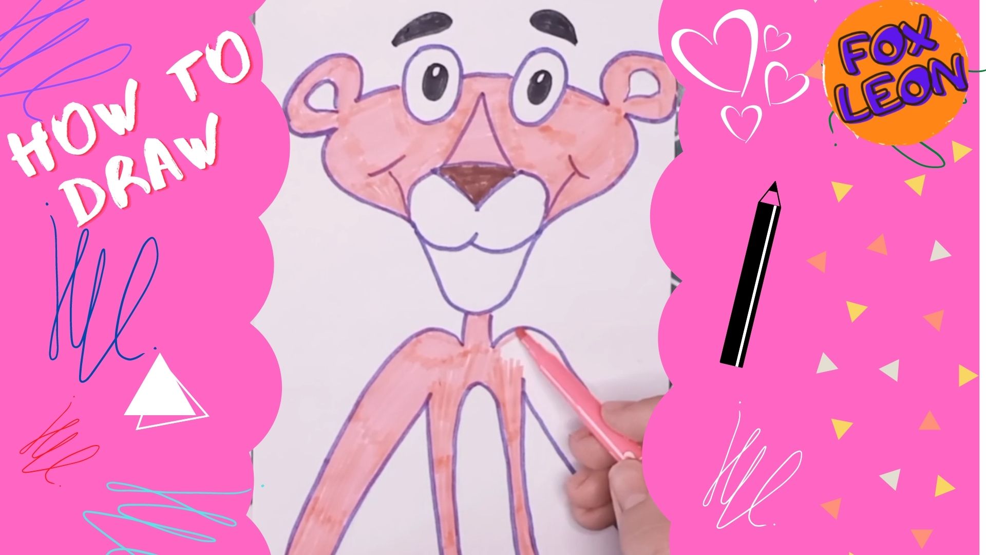 Как нарисовать розовую пантеру