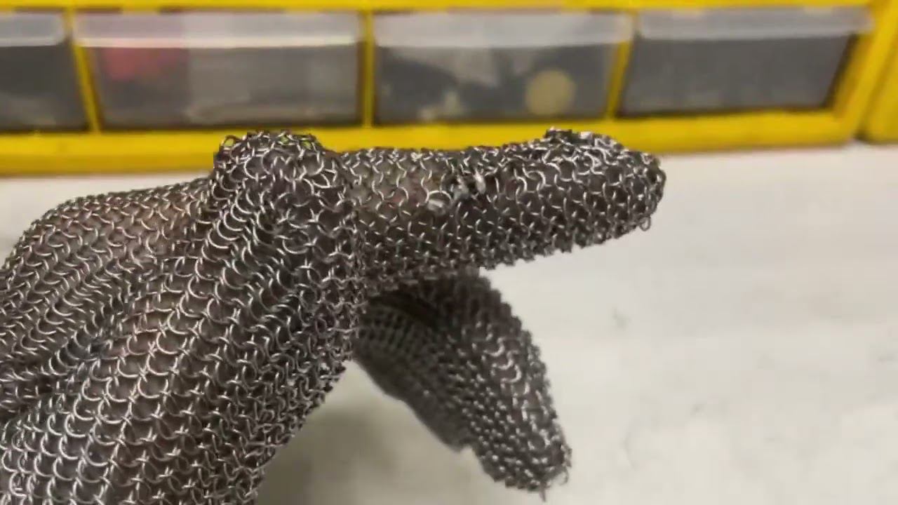 Ремонт кольчужной перчатки, для разделки мяса