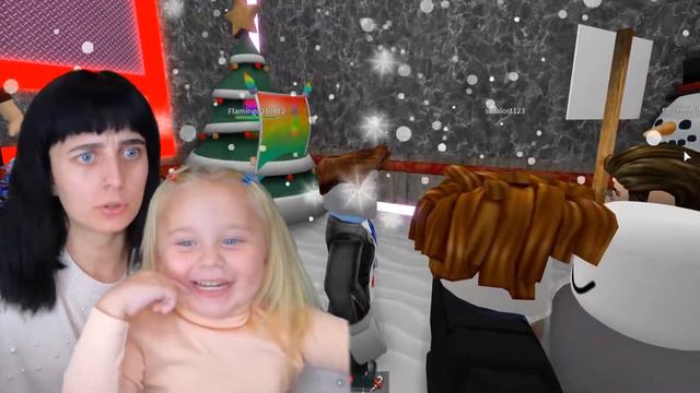 Роблокс Страшный ЛИФТ  Новогоднее Мульт приключение Встретили того кого не ожидали