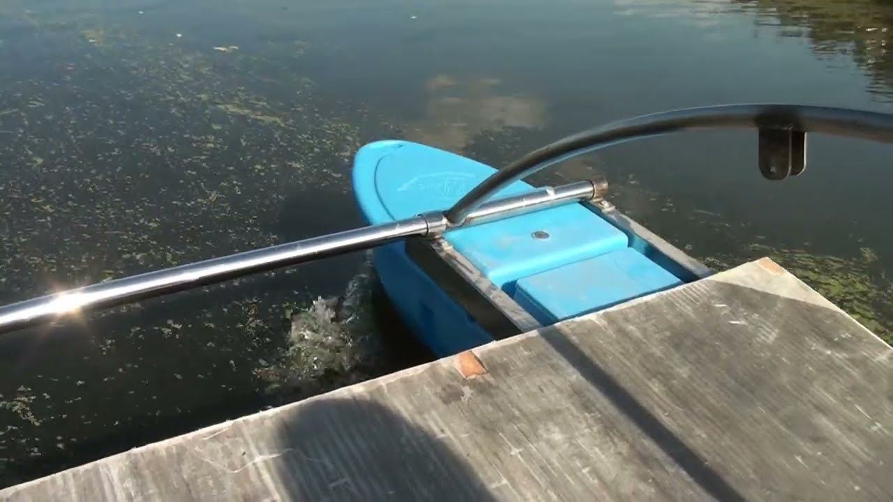 Испытания прототипа электрокатамарана с моторами от SUP.