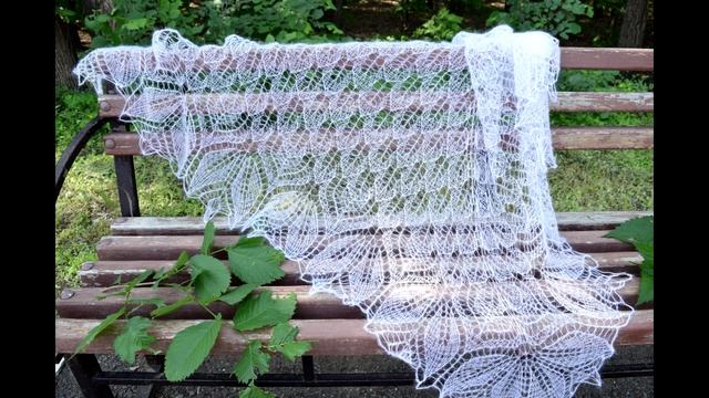 Белоснежная шаль (готовая работа)