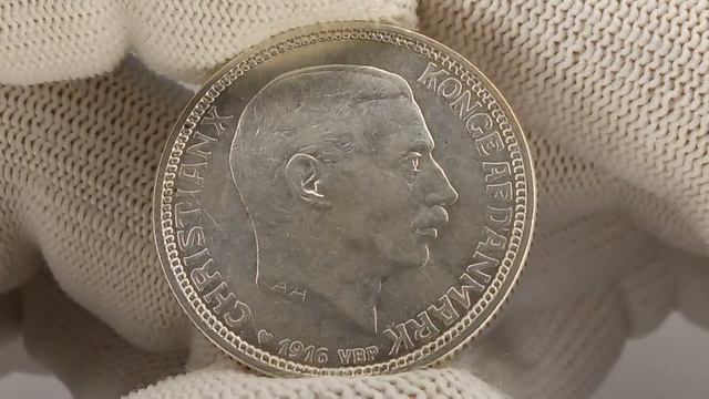 Дания 2 кроны, 1916 года.