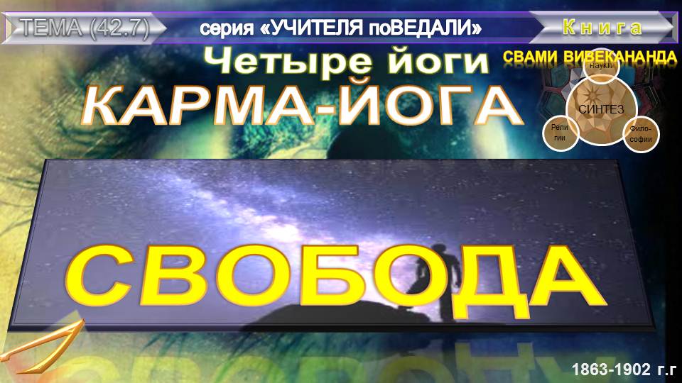 (7) КАРМА-ЙОГА-СВОБОДА - Свами Вивекананда (1863-1902 гг)