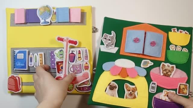 Палатка для кукол, школа и питомник с собачками и кошечками. Доп страницы в кукольный дом для Вики