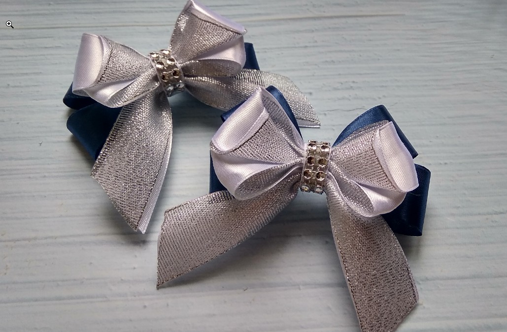 Школьные #бантики #канзаши из лент 2,5 см/ School # Bows # kansas and ribbons 2.5 cm ???