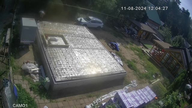 Вязка арматуры перекрытия подвала и 1 этажа