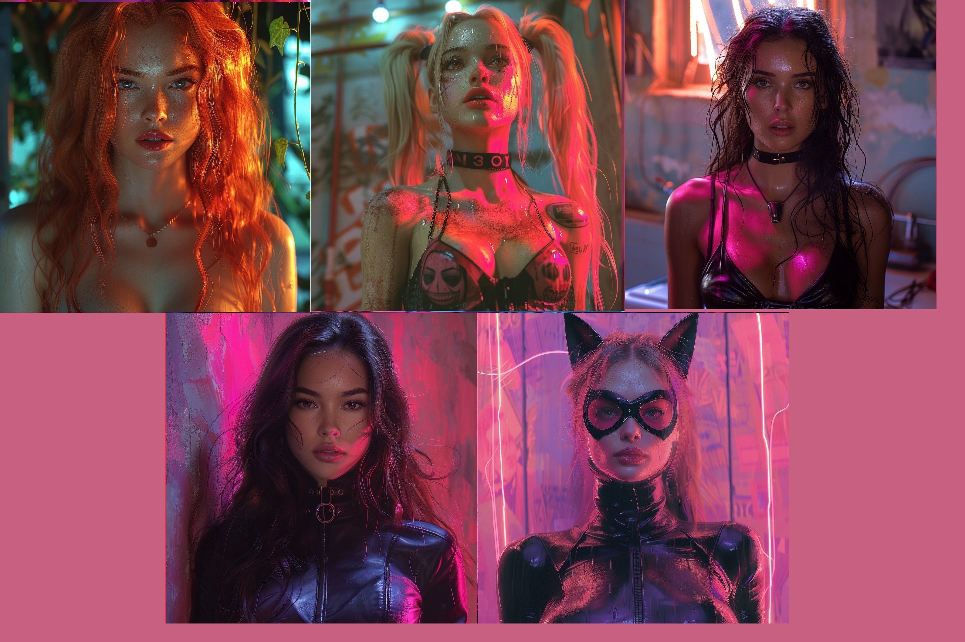 Антагонистки Бэтмана в стиле синтвэйв