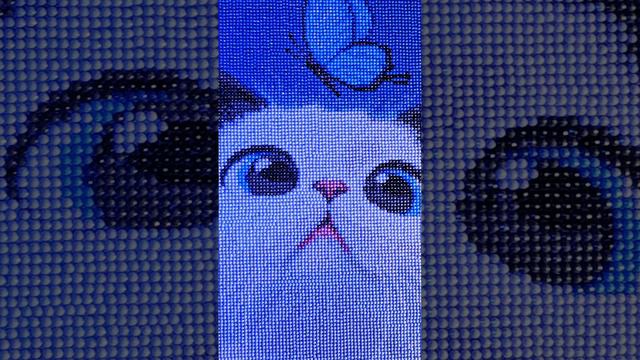 Милый котик с бабочкой 🦋 Артикул WB: 210007625 #Алмазныйряд #Алмазнаямозаика #Картинастразами