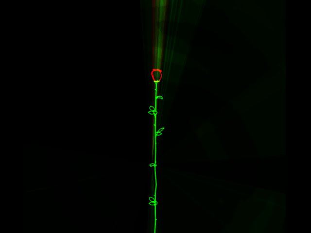 Лазерная проекция в честь 8 марта с трёх сторон на телебашню (г. Екатеринбург)