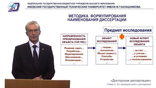 Докторская. 3.7. Выбор наименования диссертации