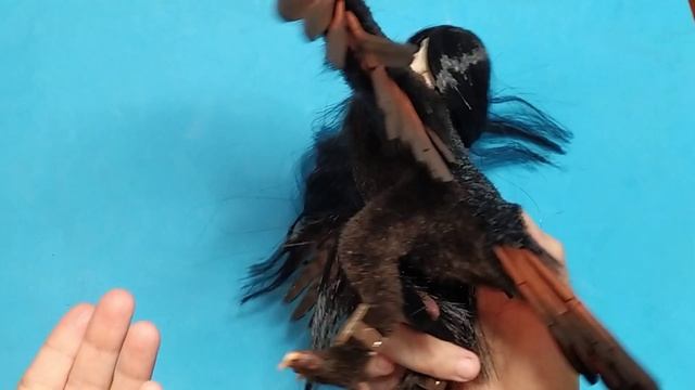 Птица Сирин. Игрушка в смешанной технике.