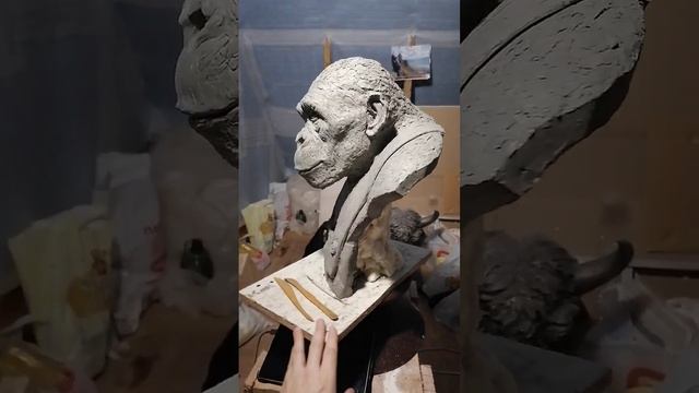 Скульптура "Бинго Бонго" модель в пластилине.