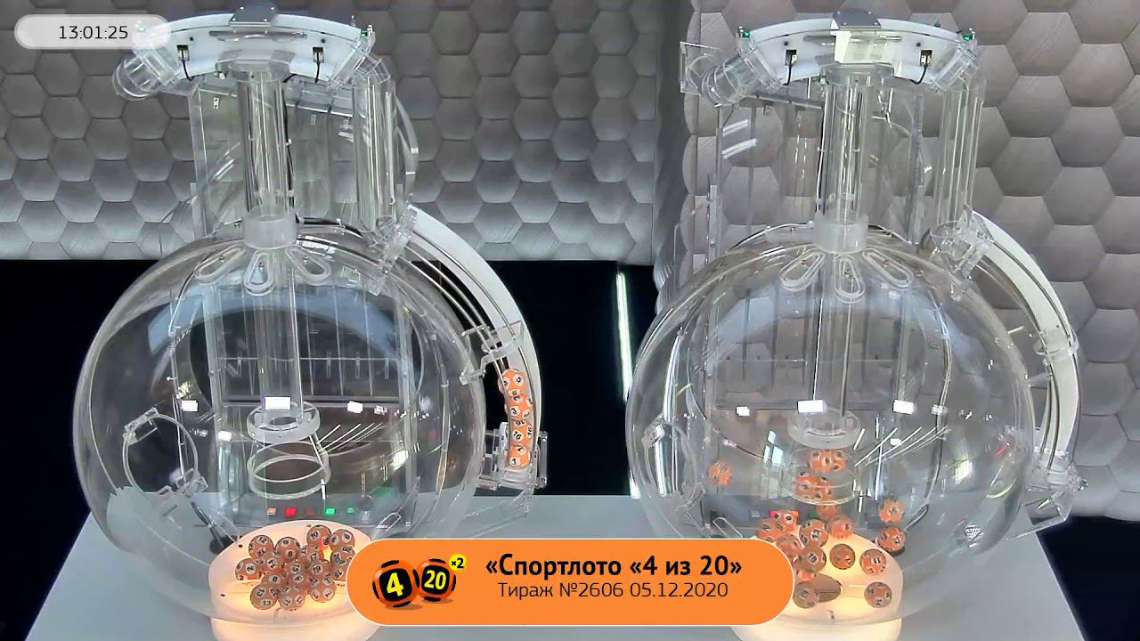 Столото представляет | Лотерея «Спортлото «4 из 20». Тираж № 2606 от 05.12.2020 г.