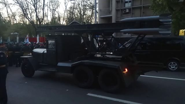 РСЗО Катюша на репетиции парада Победы