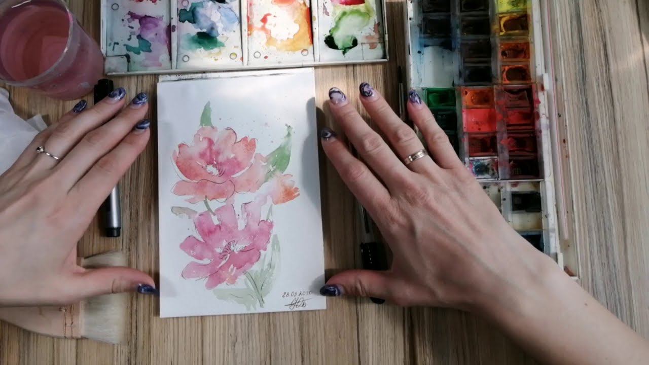 Как быстро нарисовать цветы