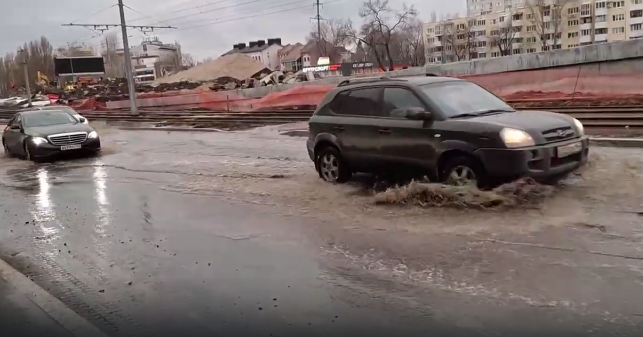Дублер на Ново-Садовой затопило. Самара, 3 апреля 2022