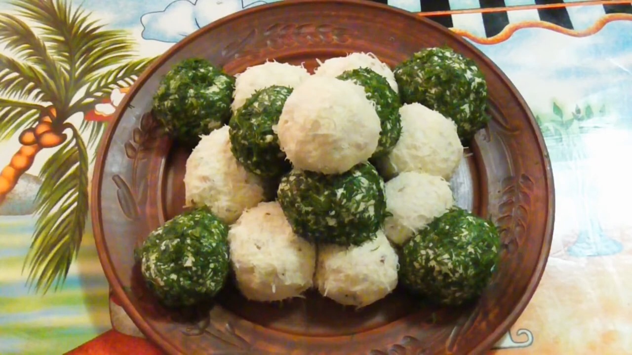 Шарики из курицы с сыром
