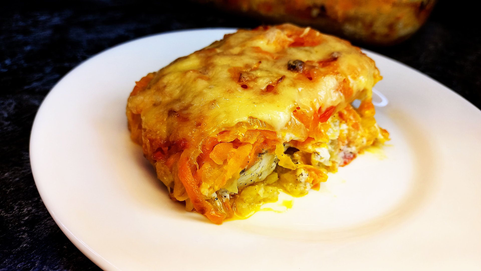 Запеканка рыбная с картофелем и овощами в духовке