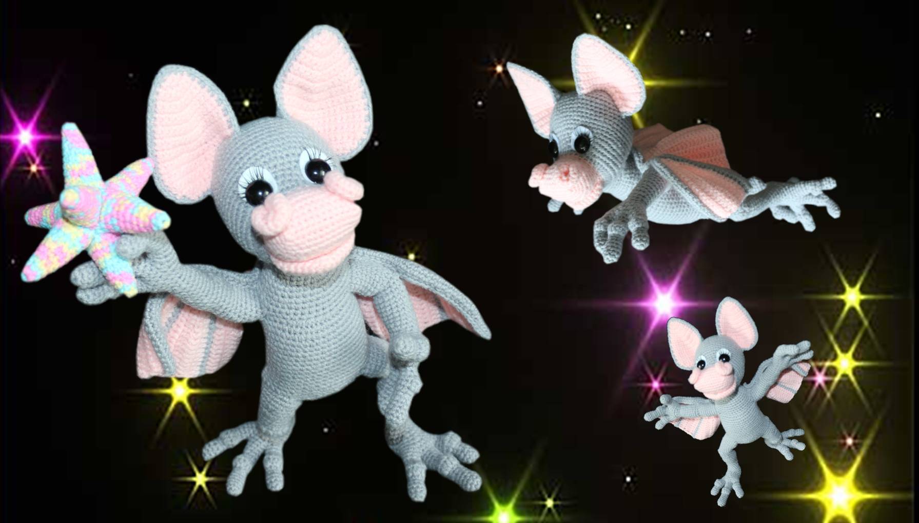 Летучая Мышь крючком (2 часть) Мастер-класс