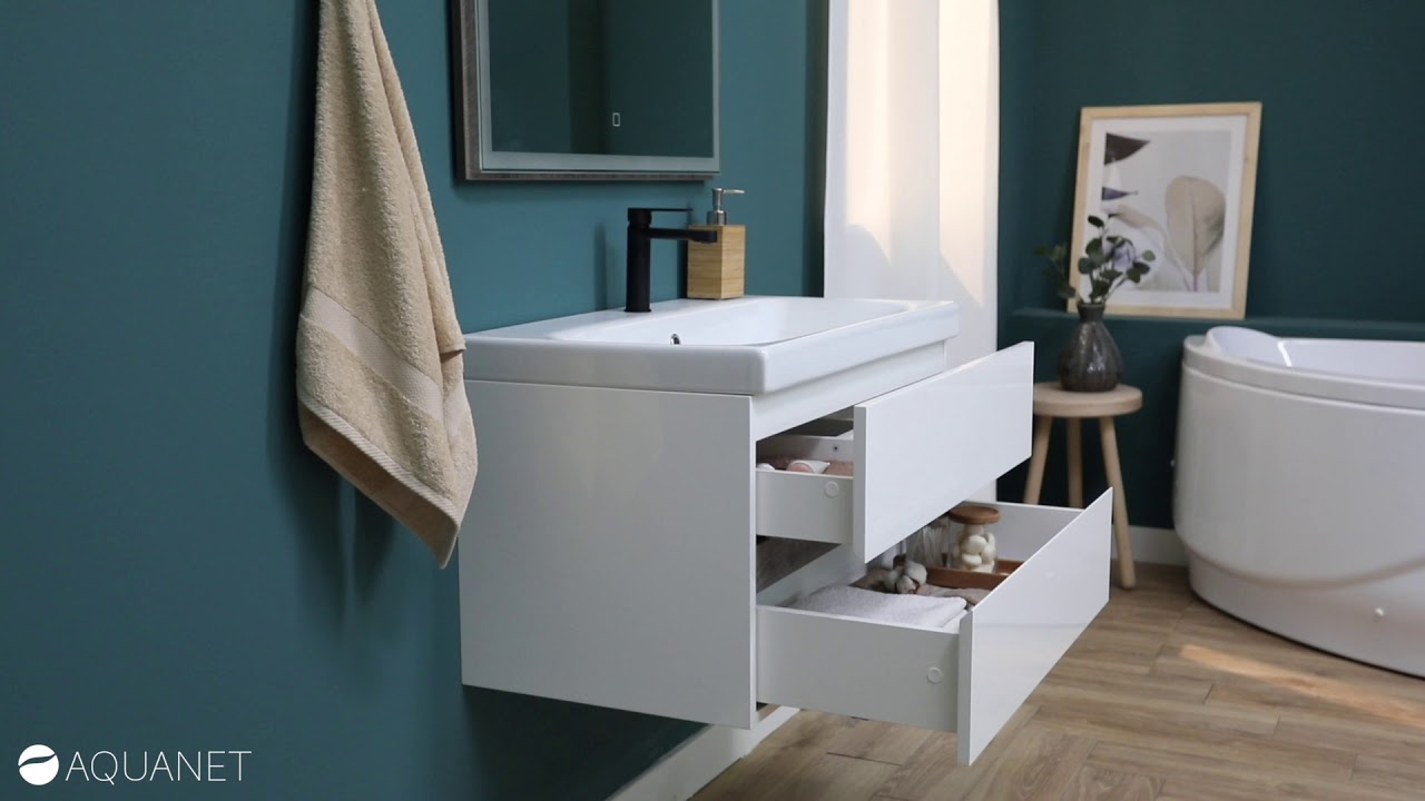 Комплект мебели_ тумба "Беркли" + зеркало Nova Lite.