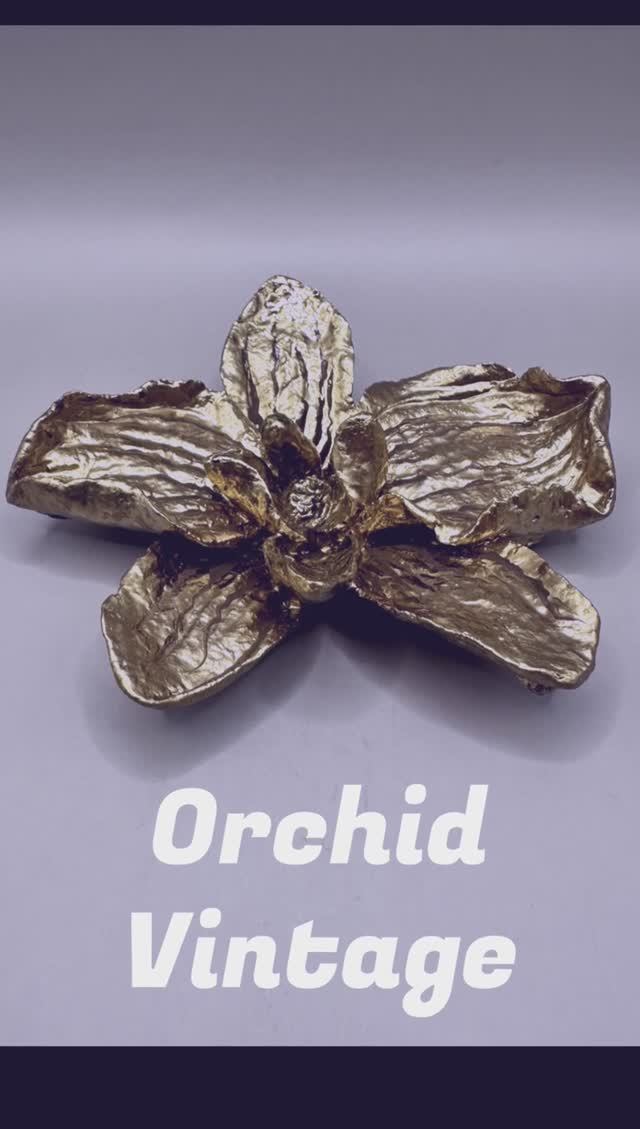 Орхидея Винтаж - Брошь ручной работы