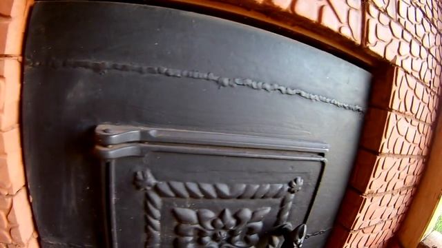 Обкладываю железную печь в бане кирпичом /Печной портал