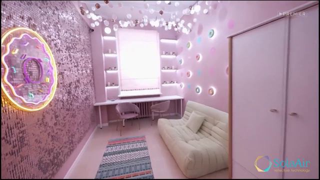 Панели с пайетками SolaAir в интерьере,