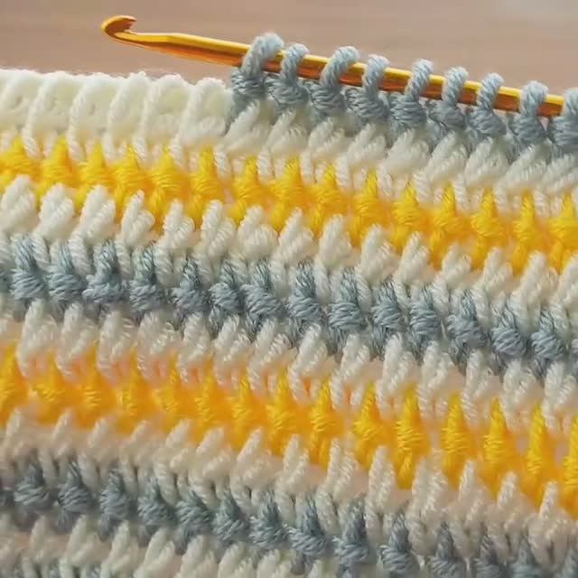 Очень простой узор крючком для тунисского крючком - Вязание тунисским крючком