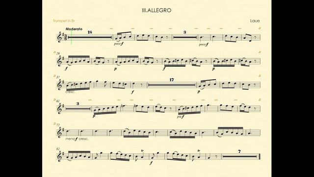 Лауе - Концерт для трубы  - минусовка для трубы