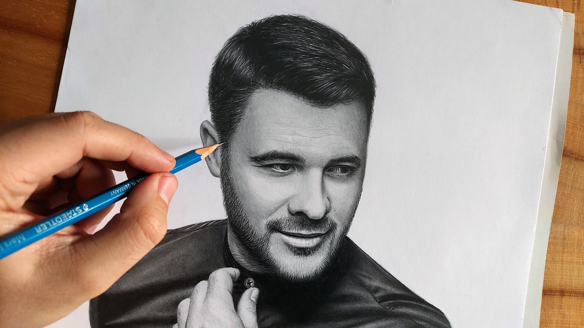 Emin Agalarov - Рисунок карандашами, Realistic Portrait