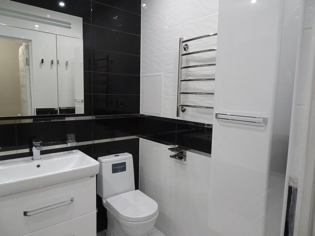 Санузел в Хроме и Глянце.