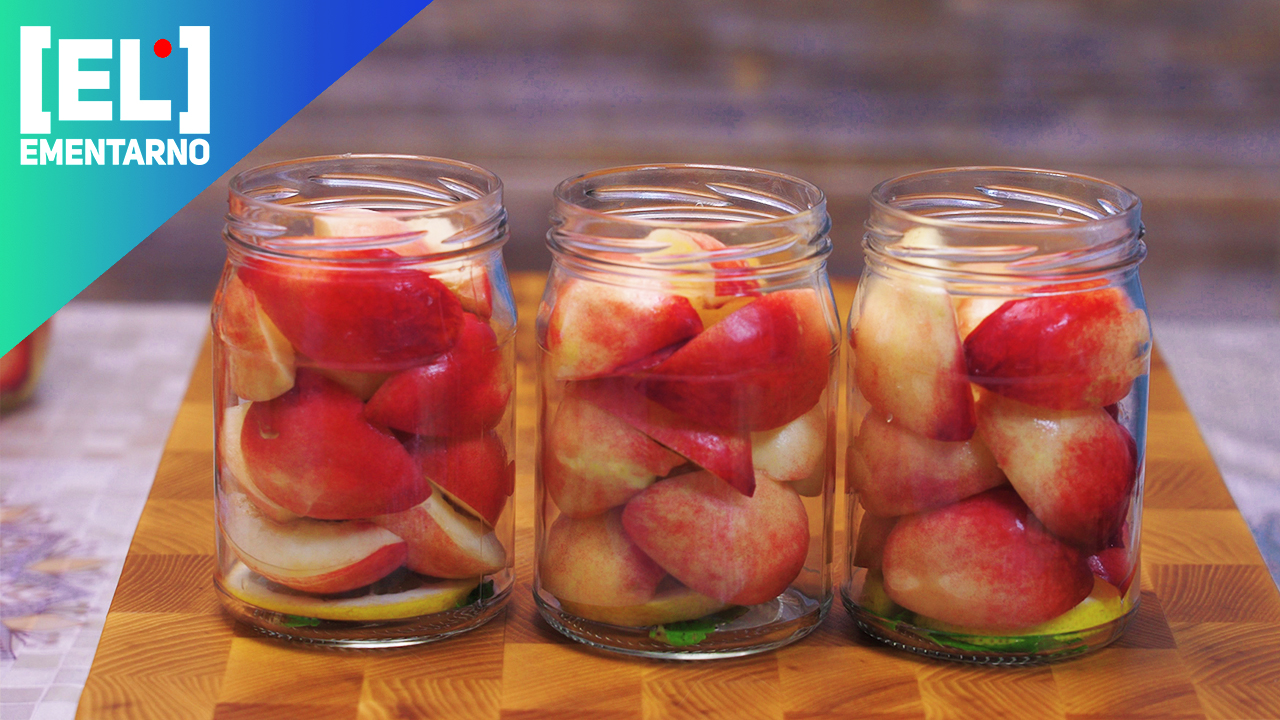 Нектарины на зиму в сахарном сиропе с мятой  Консервирование Заготовки Рецепты для Автоклава