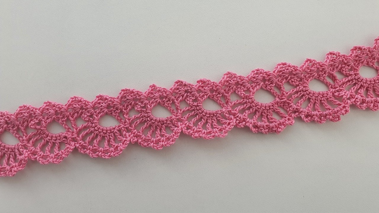 Ажурное ленточное кружево. Вязание крючком / Ribbon lace crochet