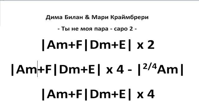 Ты не моя пара - Capo 2 - на гитаре