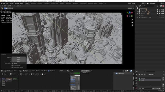 Developing and Industrial Concept Art  - Часть 14 - Adding the City Base