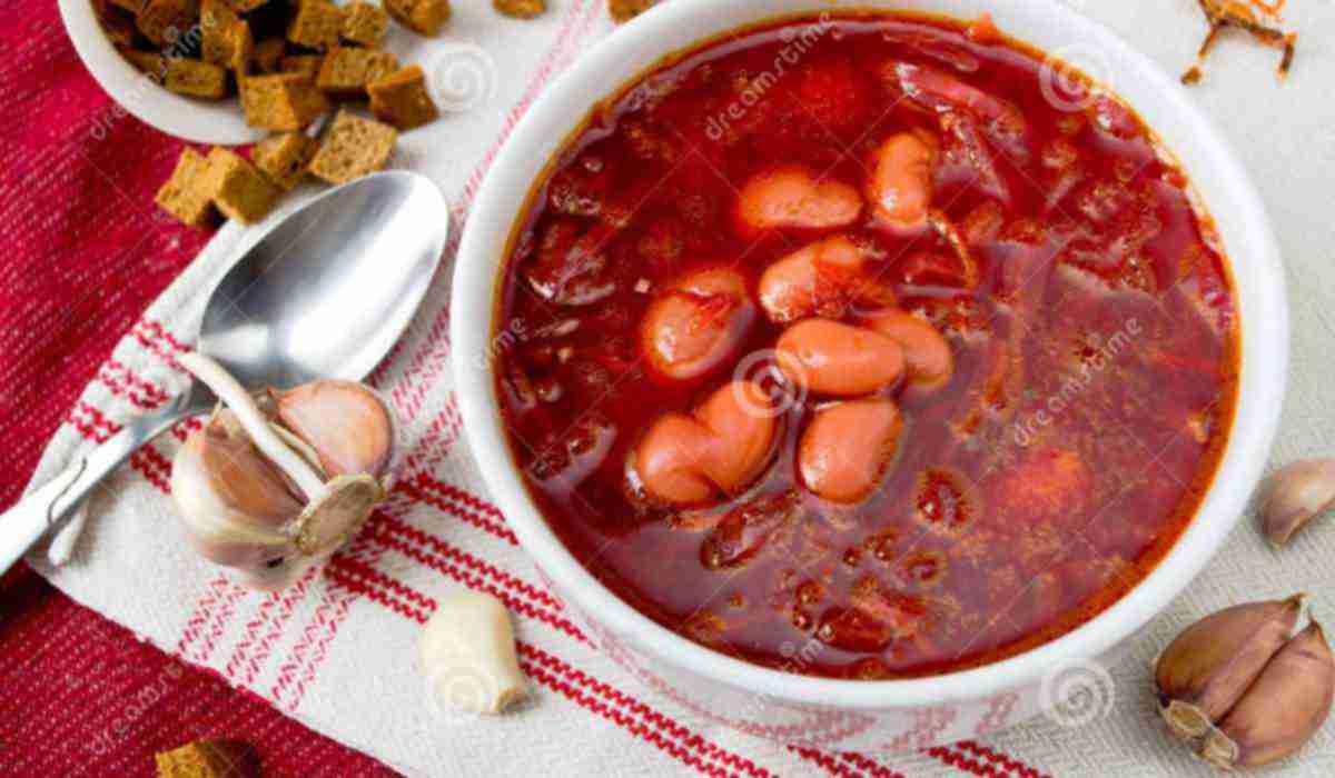 ПОСТНЫЙ БОРЩ С ФАСОЛЬЮ.