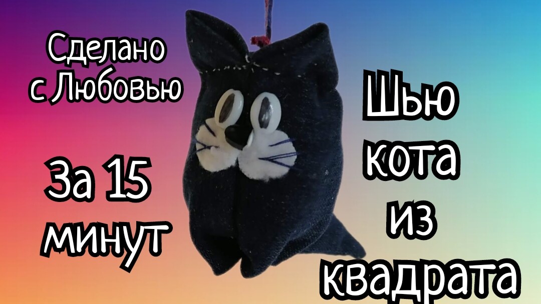 ШЬЮ КОТА ИЗ КВАДРАТА ЗА 15 МИНУТ. (1)