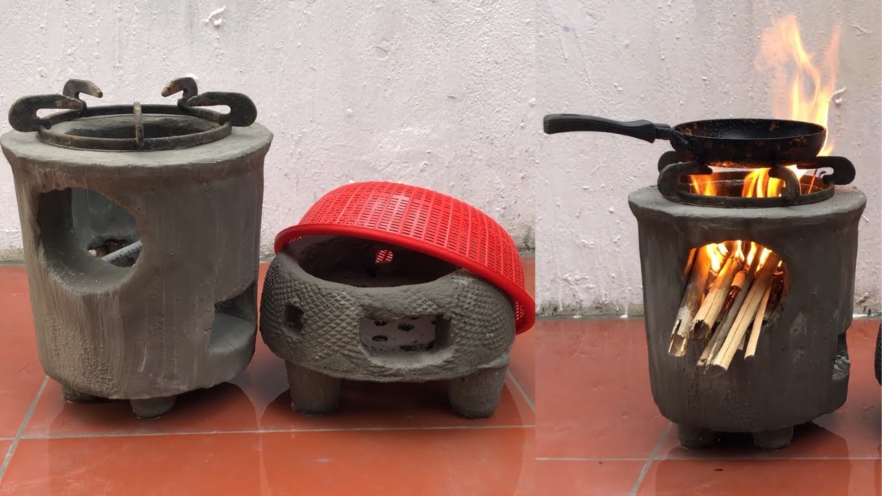 Самодельная печь из пластмассового ведра