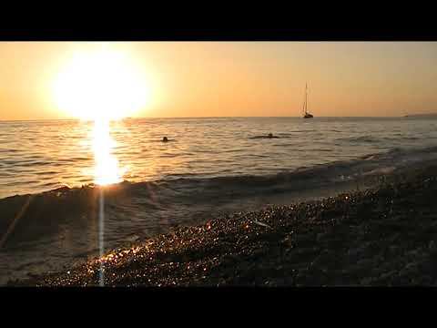 Лазаревское. Черное море. Пляж. Осень. Закат. Сентябрь 2012