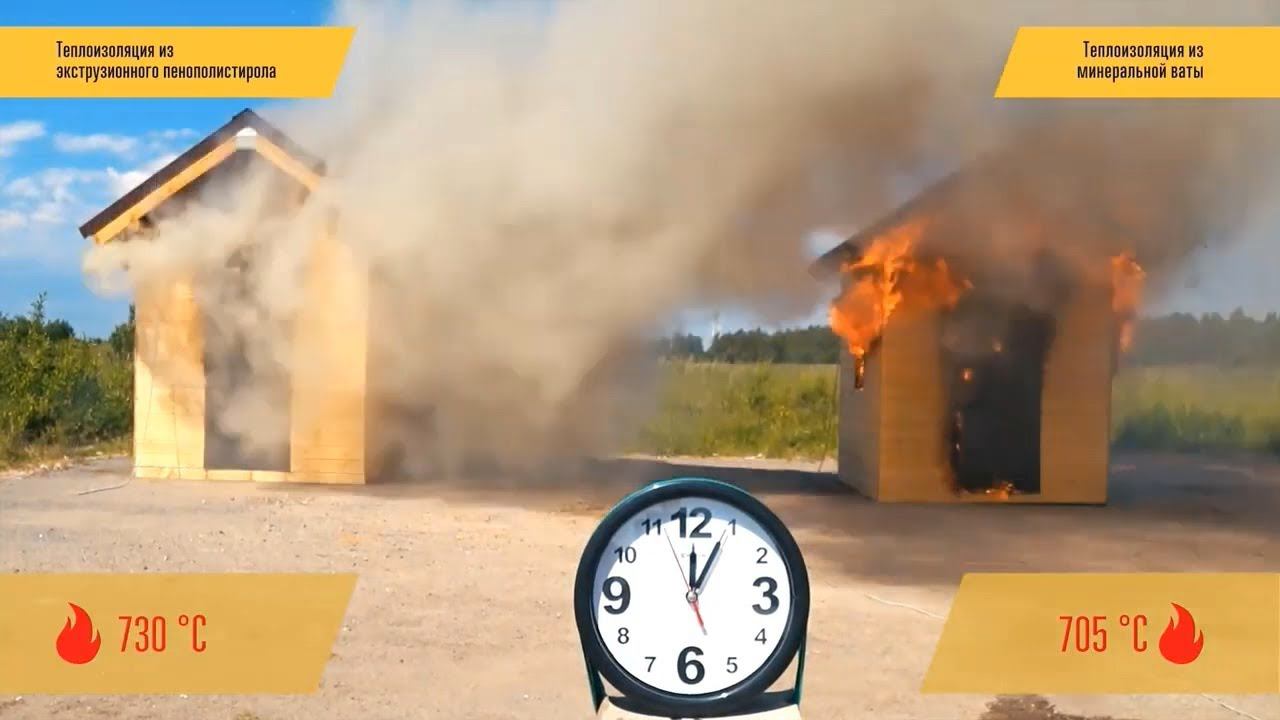 Пенопласт НЕ ГОРИТ, Реальный эксперимент!
