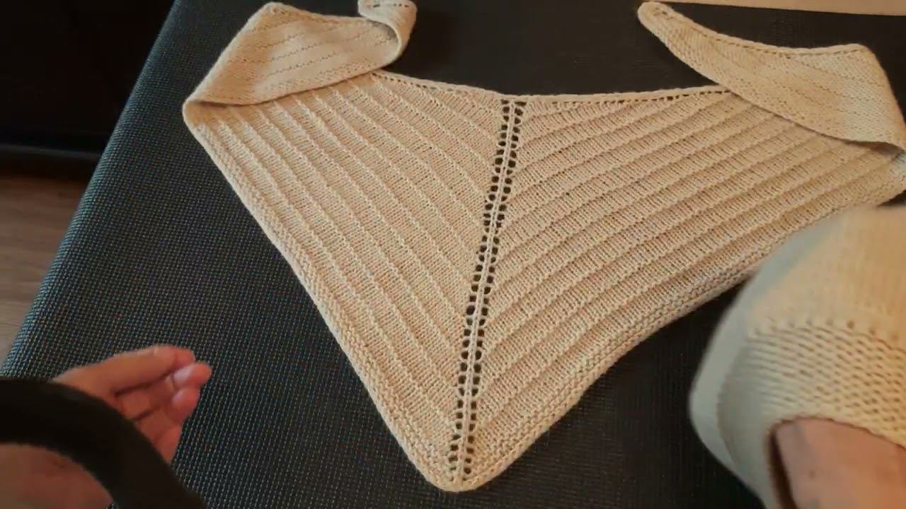 Обзор изделия ручной работы. Комплект вязаный: берет и бактус, альпака