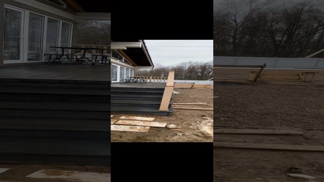 Монтаж ограждения Русдекинг и ступенек Деревопласт. Объект готов.