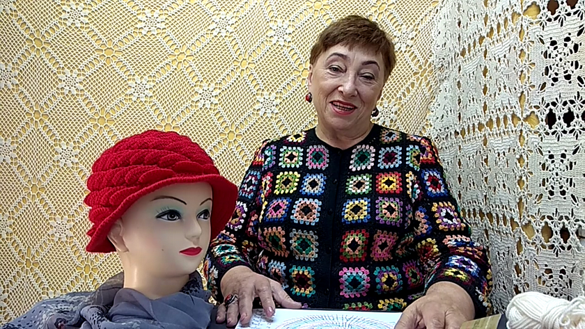 Шляпка "Роза". Мастер-класс по вязанию крючком от О. С. Литвиной.