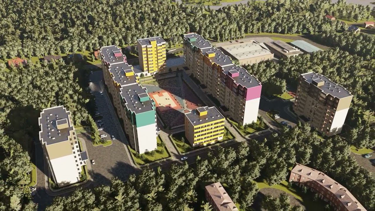 3д визуализация жилого комплекса МОЗАЙКА анимация архитектуры 3d жк vizualization