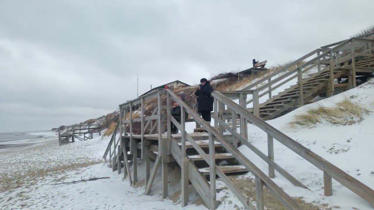 Куршская коса дюны зимой 2