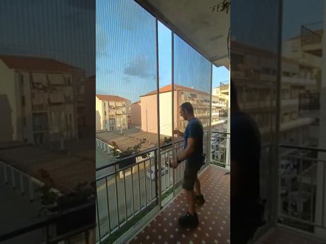 Москитная сетка плиссе на балконе